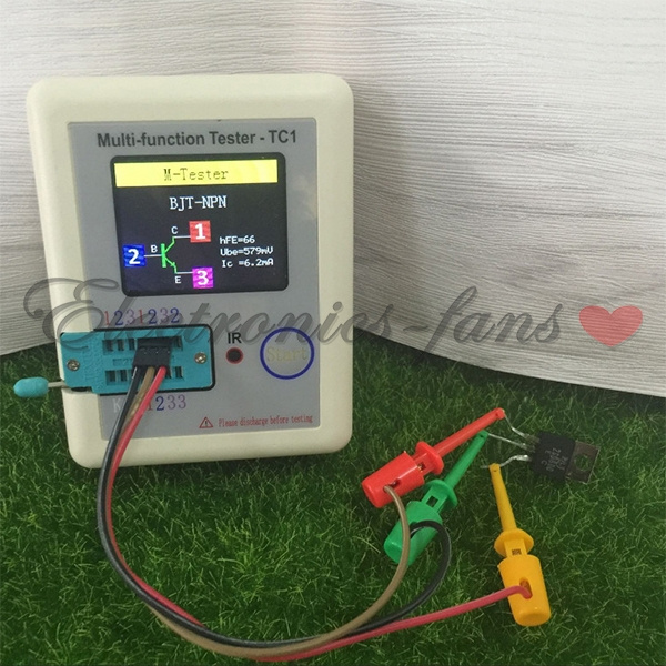 Transistor Tester TFT Diode Triode Capacitance Meter LCR TC1 ESR NPN ...