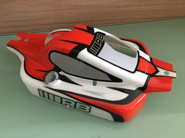 (RED) HPI RB RACING 1/8 SALE RC NITRO 21 25 28RACE OFF ROAD BUGGY BODY ...