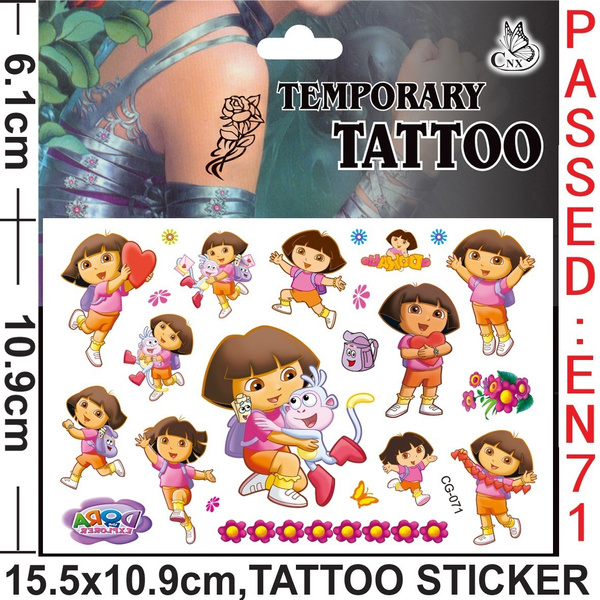 1pcs Dora The Explorer Episodes Temporary Tattoo Stickers CG-071 Baby ...
