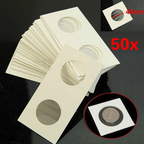 Cardboard Staple Type Coin Mylar Flip Holder Cover Case A4-71125z25 | Wish