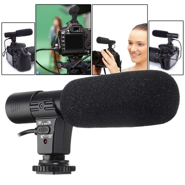 Newest 3.5mm Universal Microphone External Stereo Mic for Canon Nikon ...