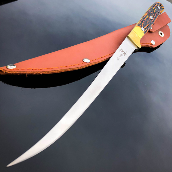 USA SELLER FAST SHIPPING 12" Elk Ridge Bone Full Tang Fish Fishing ...