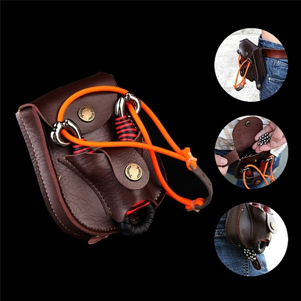 Outdoor Leather Slingshot Package Case Pouch for Catapult Slingshot ...