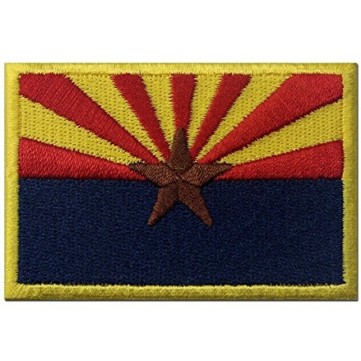 Arizona State Flag - Iron On/Sew On Embroidered Patch | Wish