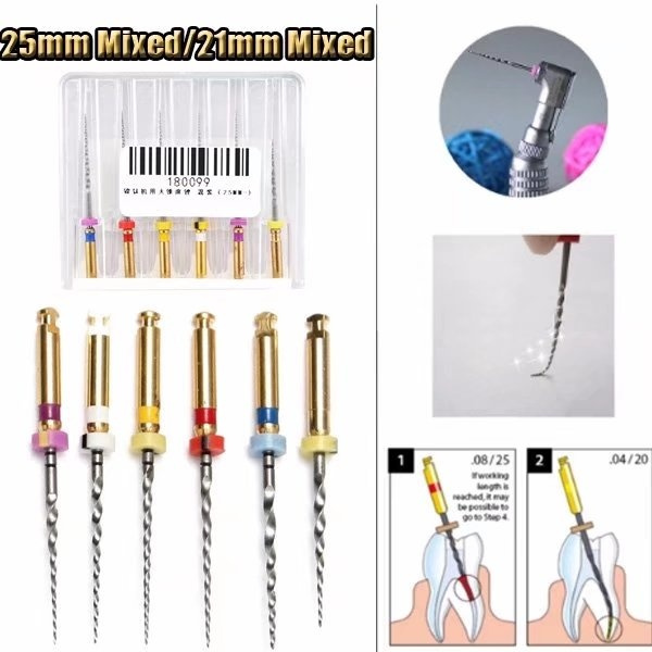 1 Pack Dentist Dental Endodontic Niti Rotary Files Universe Engine-6Pcs ...