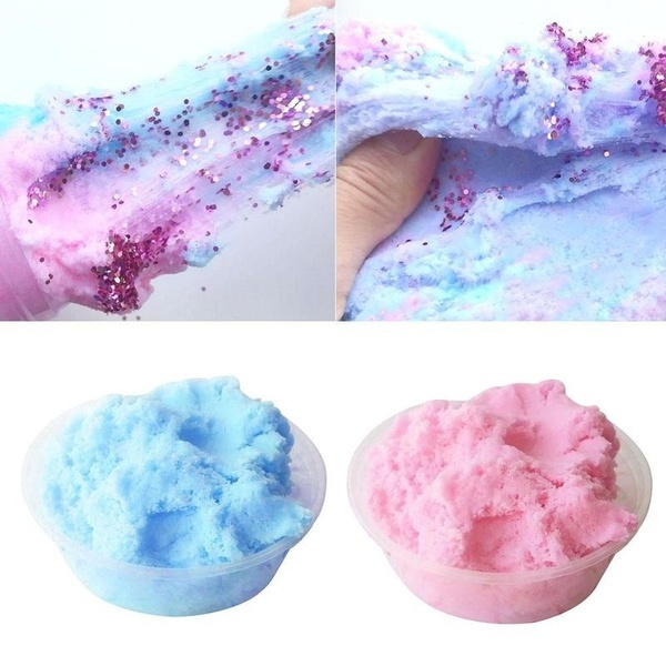 4 Styles Slime Glitter Slime Fruit Snow Slime Candy Slime Fruit Clear ...