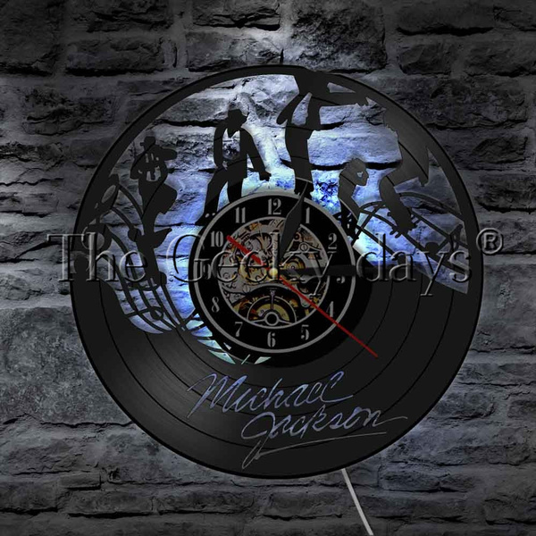 Michael Jackson King of Pop Idol Vinyl Music Record Wall Clock Sheet ...