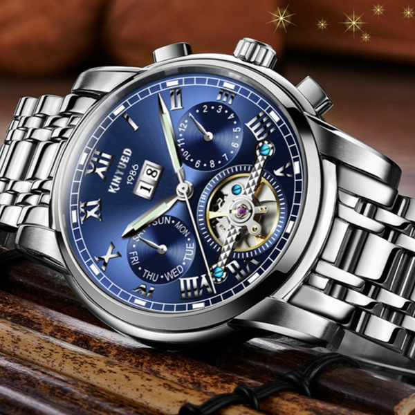 Luxury Men's Business Watches Watch Men Flywheel Auto Mechanical ...