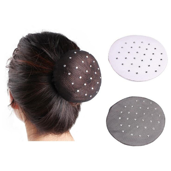1 Piece Elastic Nylon Hairnets Black Blonde and White Color Invisible ...