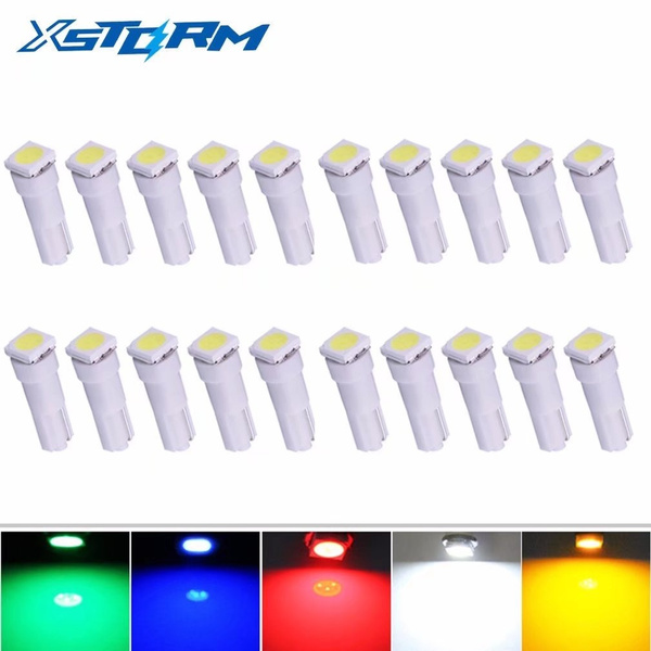 20pcs T5 LED Car Interior Light 1 SMD 5050 Dashboard Wedge led t5 Car ...