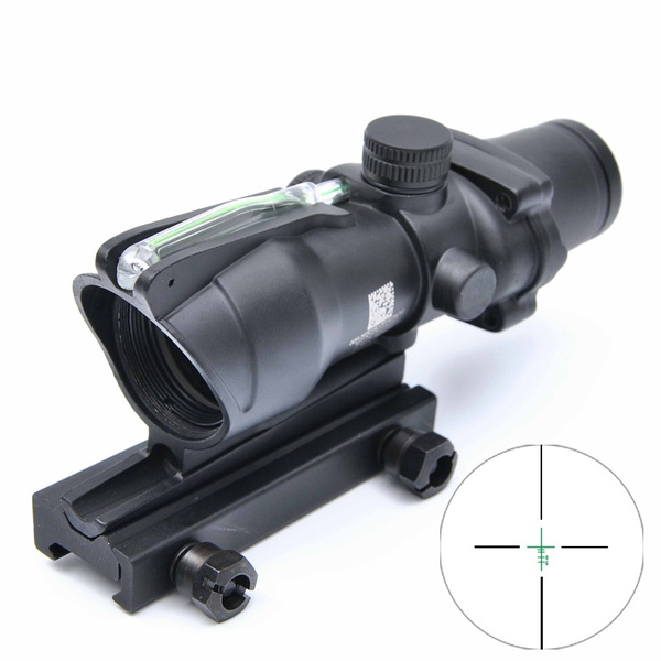 Hunting ACOG 4X32 Scope Fiber Source Red Green Illuminated Optic Scope ...