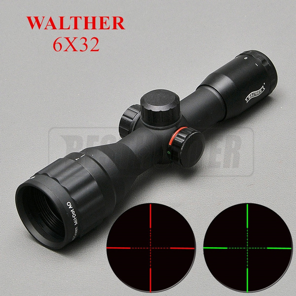 WALTHER 6X32 AOE Optics Riflescope Red&Green Dot Illuminated Reticle ...