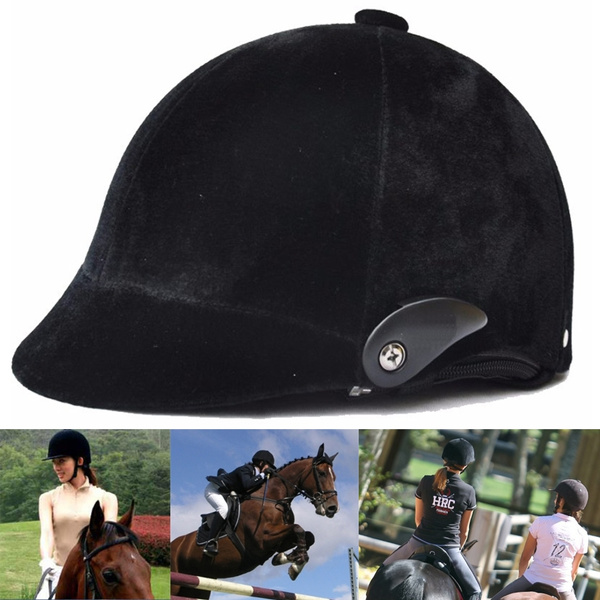 Professional Horse Riding Helmet Black Half Cover Safety Cap Horse ...
