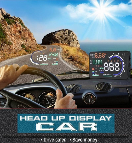 5.5'' Universal Car Truck GPS HUD Head Up Display Windshield Projector ...