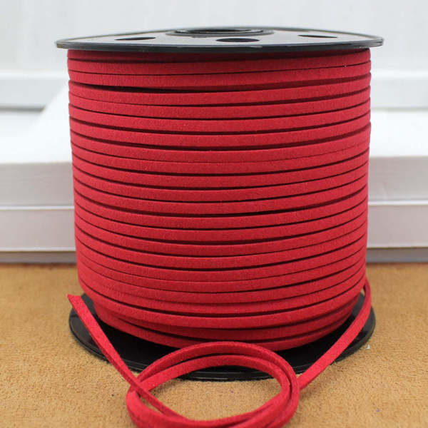 10 yards 3mm 36 Colors Red Coral Korean velvet Suede Leather String ...