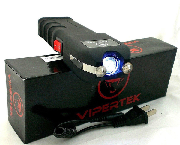 VIPERTEK Super High Voltage Stun Gun - Rechargeable LED Light + Taser ...