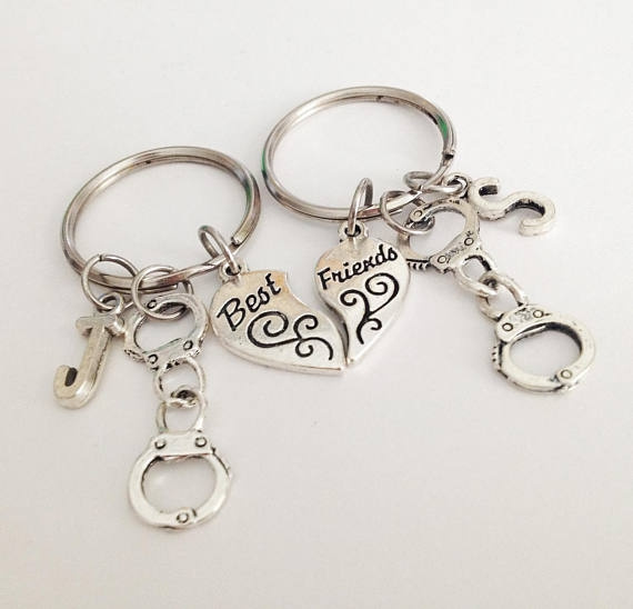 1pc Best Friend Keychain - Handcuff Keychain - Pinky Promise Keychain ...