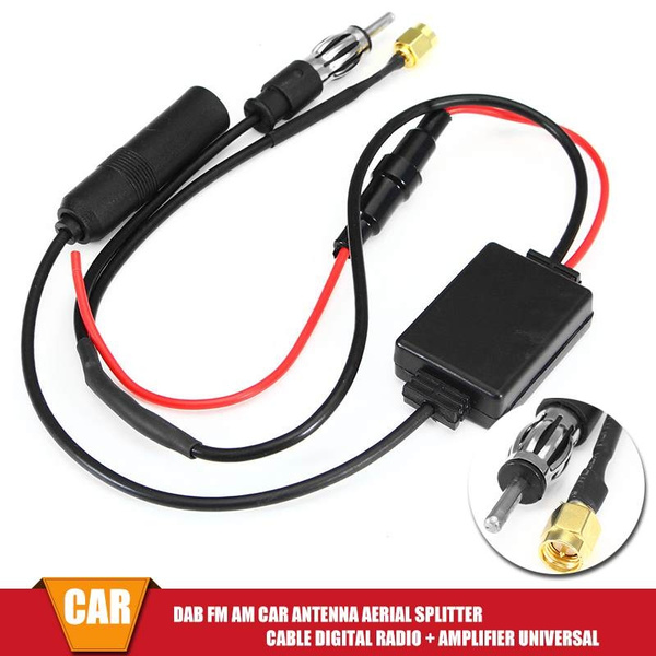 Universal FM AM Car Antenna Aerial Splitter Cable DAB Digital Radio ...