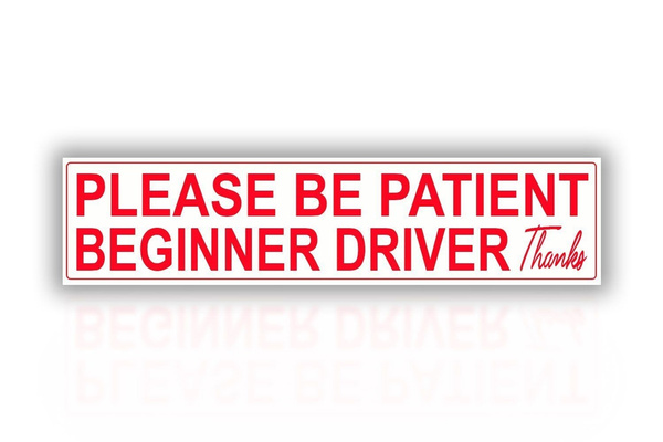Zone Tech Beginner Driver Please Be Patient Student Magnet Decal Safety ...