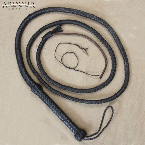 Bullwhip Genuine Black Cow Leather 8 Feet Long 8 Plait Weaving Bull ...