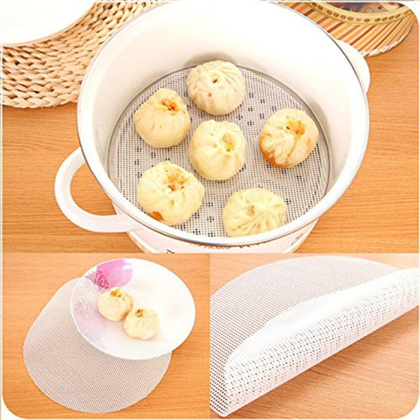 1 Pc/2pcs Silica Gel Steamer Dim Sum Paper Non Stick Restaurant Kitchen ...