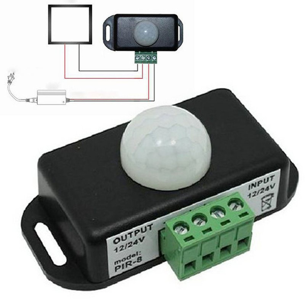 Dc 12v 24v 8a Automatic Infrared Pir Motion Sensor Detector Switch For