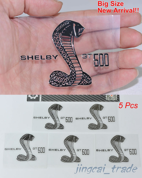 Wholesale! 5x Big Size Polished Chrome COBRA SHELBY GT500 Logo Car ...