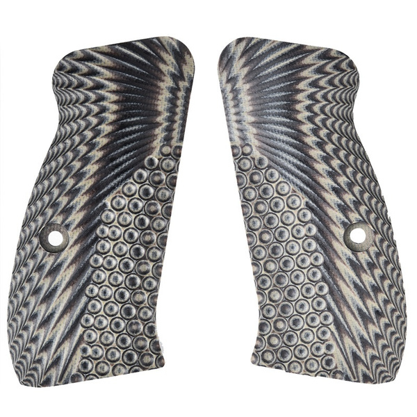 CZ 75 compact grips G10 Material Cobweb texture Skull Style fit CZ P-01 ...