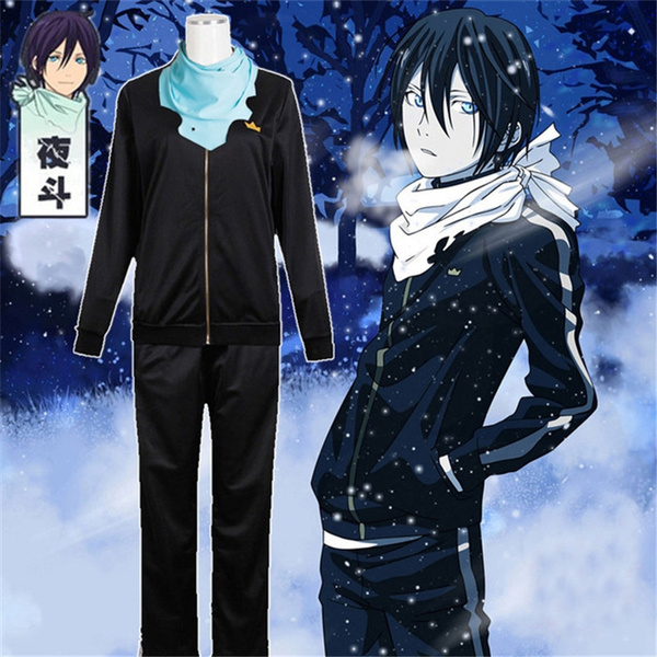 Anime Noragami Yato Cosplay Costume Jacket Suit Sportswear Whole Set ...