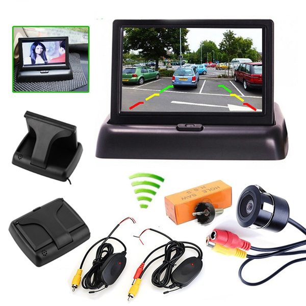 Camera De Recul Wireless 4 3 Inch Color Lcd Car Rear View Folding