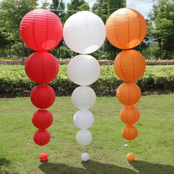 6 Inch Chinese Style Paper Lantern Round Lampion Hanging Paper Ball ...