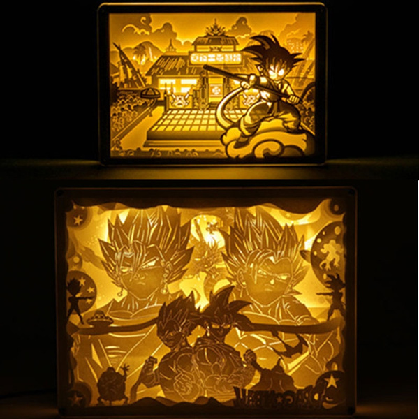 Japan Anime Dragon Ball Z Pearlescent Art Paper Remote Control Carving ...