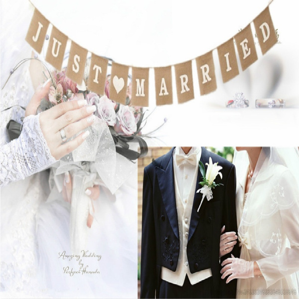 Jute Rope Flax Wedding Photo Props Vintage Banner Jute Burlap Bunting ...