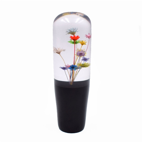 15CM Crystal Bubble Shift Gear Knob With Real Flowers | Wish