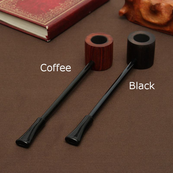 1pc Ebony Wood Pipe Smoking Pipes Portable Smoking Pipe Herb Tobacco ...