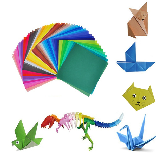 20 Sheets Vivid Colors Single Sided Origami Paper Square Sheet For Arts ...
