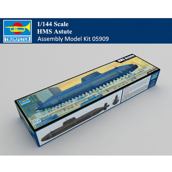 Trumpeter 05909 1/144 Scale HMS Astute Class Submarine Plastic Military ...