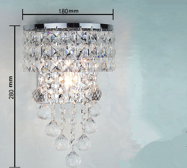 Modern led Crystal Wall Lamp Sconce K9 Crystal E14 Bed room Stairs ...