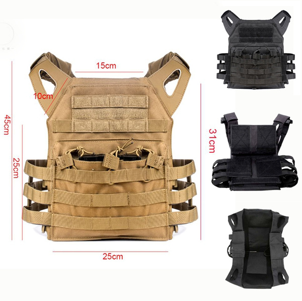 Tactical Vest Body Armor Plate Carrier Ammo Chest Rig Airsoft Sports ...