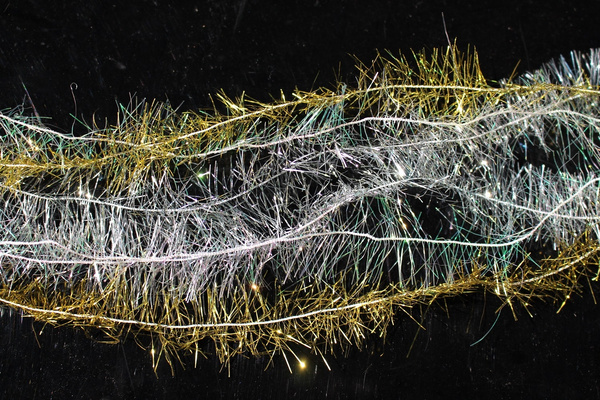 3 Cards 3 Colors 15m Super Long 18mm Width Tinsel Chenille Crystal ...