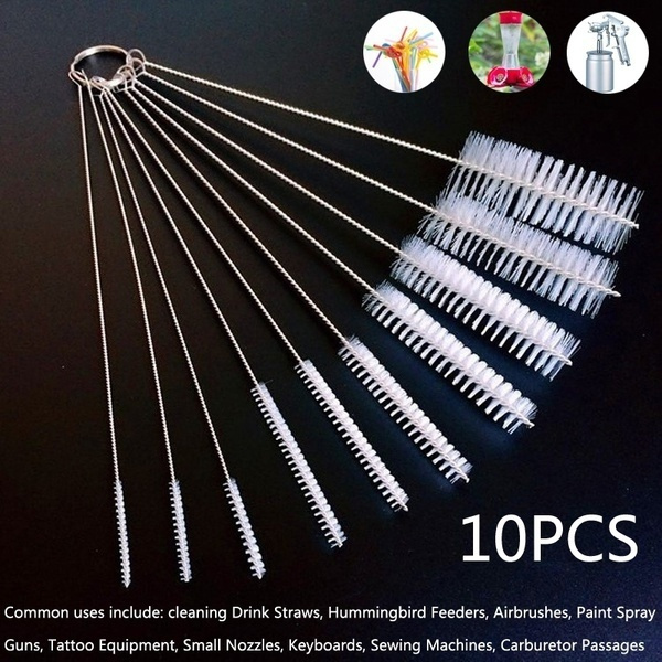 10Pcs Nylon Bottle Tube Nozzle Brushes Cleaning Brush Cleaner Set ...