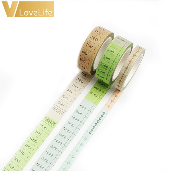 Time Schedule Washi Tape Functional Adhesive Tape Masking Tape ...