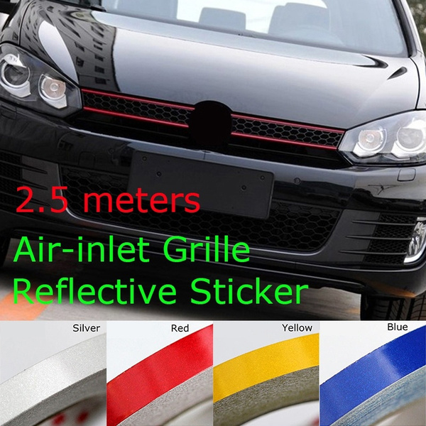2.5mX1cm Universal Car Air-inlet Grille Sticker Waterproof PET ...