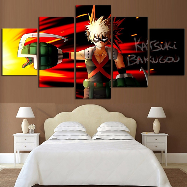 5 Piece My Hero Academia Katsuki Bakugou Poster HD Print Anime Pictures ...
