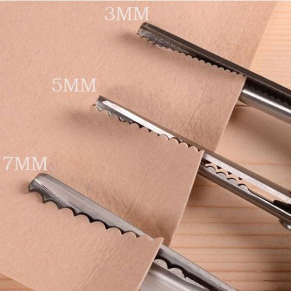 3 5 7mm Fabric Dressmaking Scalloped Edge Pinking Shears Scissors ...