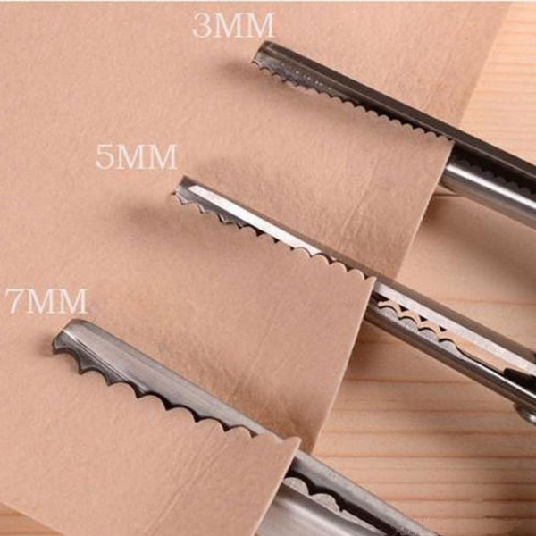3 5 7mm Fabric Dressmaking Scalloped Edge Pinking Shears Scissors ...