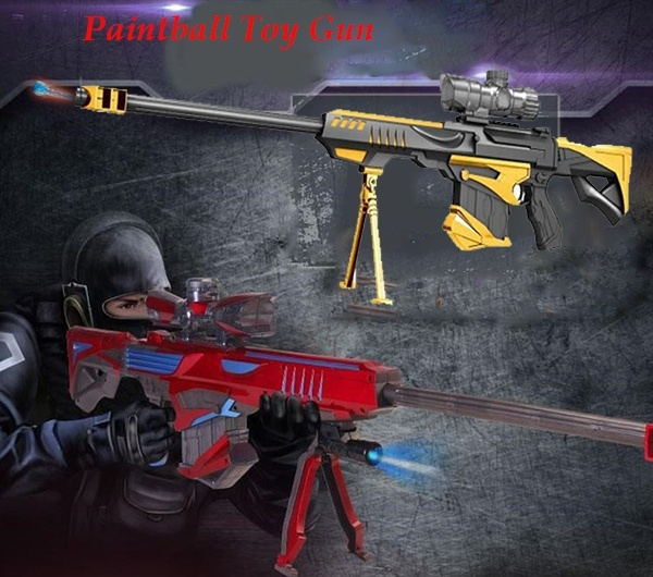 Gold M82A1 Airsoft Air Guns Manual Paintball Toy Gun Christmas Gift Kid ...