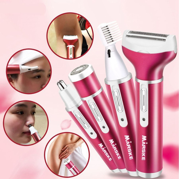 4 In 1 Rechargeable USB Epilator Hair Remover Nose Beard Eyebrow ...