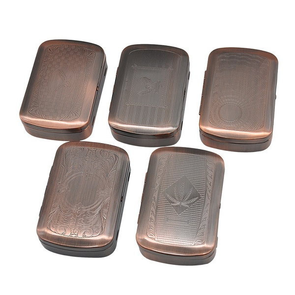 Pocket Size Metal Tobacco Box ( 85*55MM) Cigarettes Case Tobacco ...