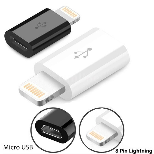 Android Micro USB Female To Lightning Male Sync Data Converter Charging ...